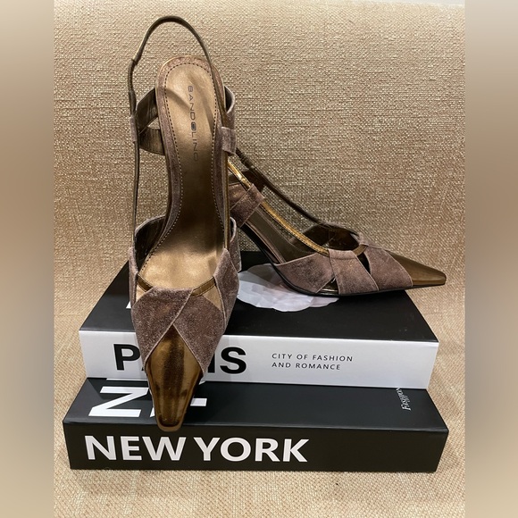 Bandolino | Shoes | Bandolino Copper Metallic Size 7 2 Slingback Heels ...